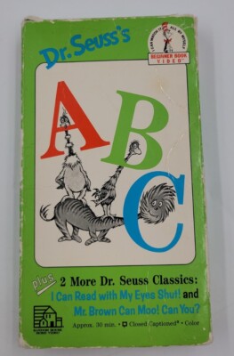 DR. SEUSS'S ABC BEGINNER BOOK VIDEO VHS Vintage 1989 OOP + 2 More ...