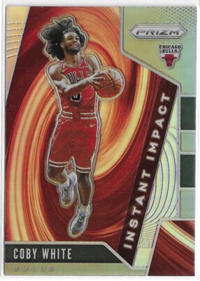 2019-20 PANINI PRIZM #6 COBY WHITE INSTANT IMPACT SILVER RC CHICAGO ...