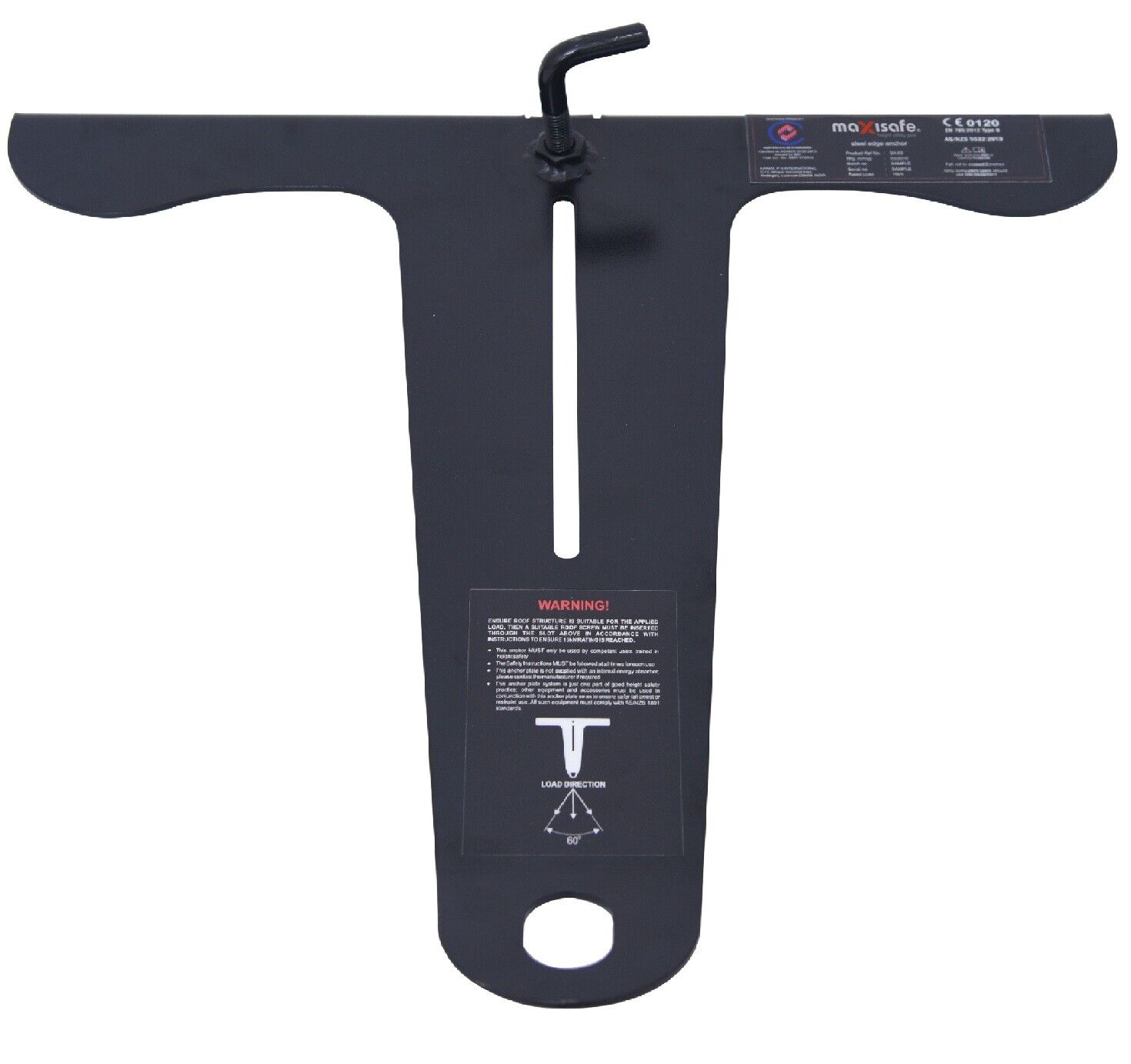 Maxisafe Steel T Bar Edge Anchor - T-Bar Temporary Metal Roof Anchor ...