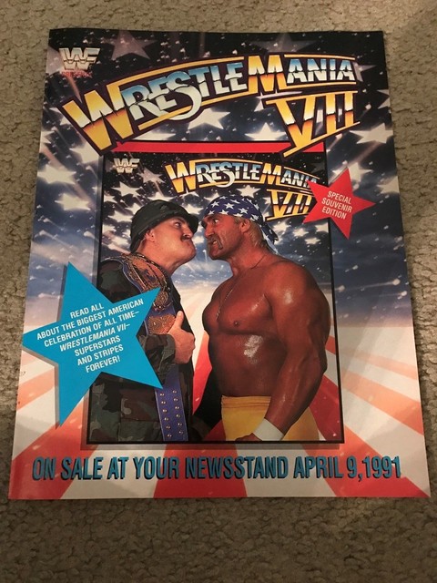 Vintage 1991 WWF WRESTLEMANIA VII 7 PROGRAM Print Ad HULK HOGAN SGT ...