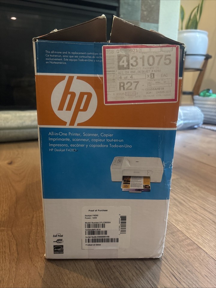 NEW HP Deskjet F4280 All-In-One Inkjet Printer Copier Scanner PC/Mac ...