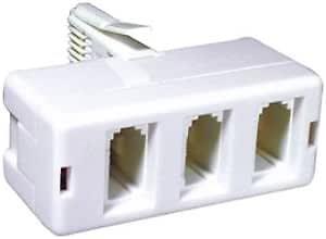 BT Telephone Socket Triple Phone Adapter 3 Way UK Land Line Converter ...