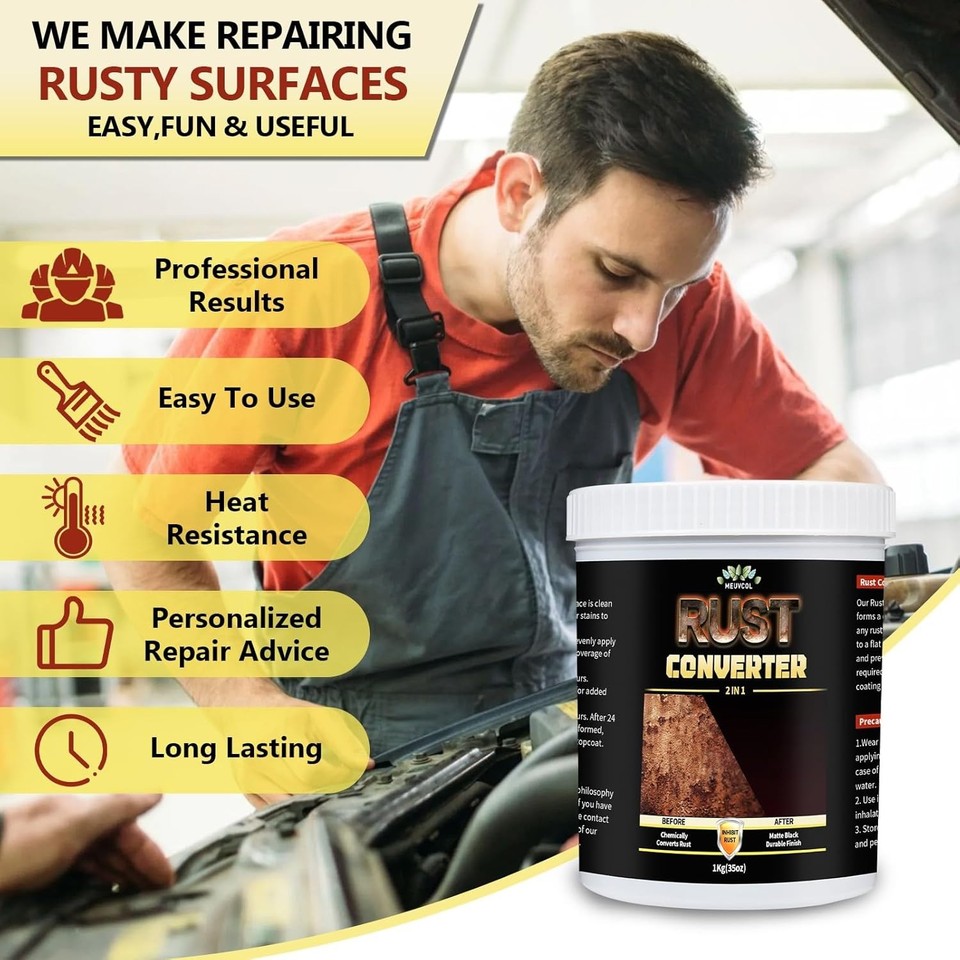 2-in-1 Rust Converter & Metal Primer, 35 Floz 35 Fl Oz (Pack of 1 ...