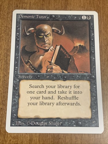 1994 Magic: The Gathering - Revised(3rd) - DEMONIC TUTOR - Vintage - EX ...