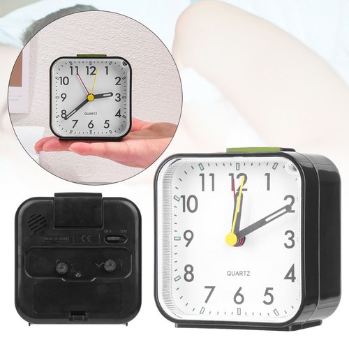 Battery Operated No Tick Alarm Clock Number Clock Home Decor Bedside ...