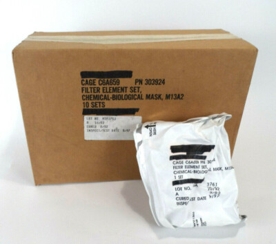 M13A2 Chemical-Biological Mask Filter Element Set NSN:4240-00-165-5026 ...