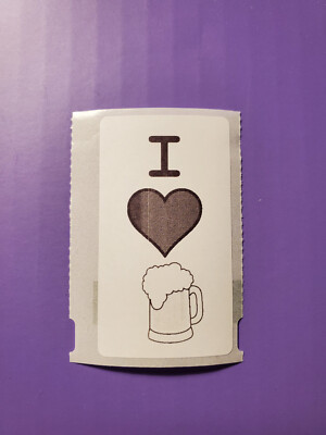 I 'Heart' Beer Stickers Thermal Water Resistant Mug Bud Lager IPA - 25 ...