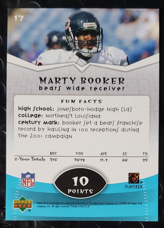 🔥2004 Upper Deck Power Up Football Card #17 Marty Booker Bears | eBay