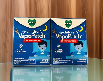 2 Pack Vicks Children VapoPatch Soothing Vapor Wearable Aroma Patches 5 ...