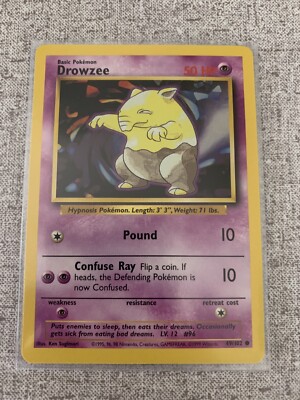 Genuine 1995 Drowzee Pokemon Card | eBay