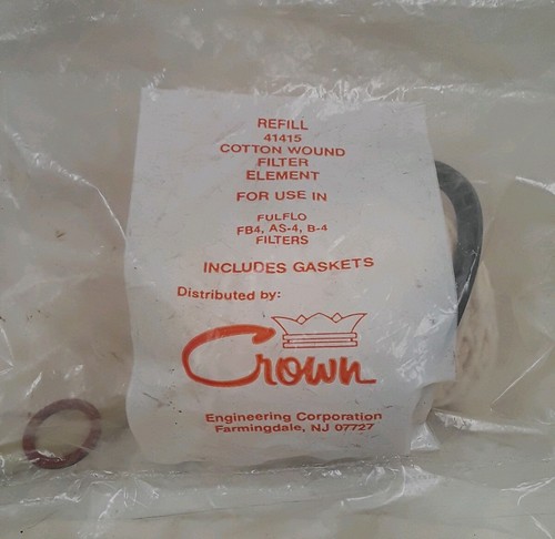 Crown Cotten Wound Filter element 41415 Fulflo FB4 AS-4 B-4 FILTERS w ...