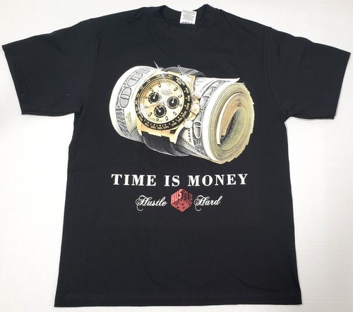 TIME IS MONEY T-shirt Player Cash Dollars $ Money Hustle Men's Tee ...