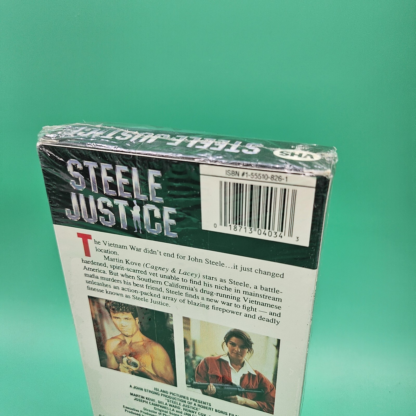 Steele Justice VHS, 1992 Martin Kove, Sela Ward, Ronny Cox Action Movie ...
