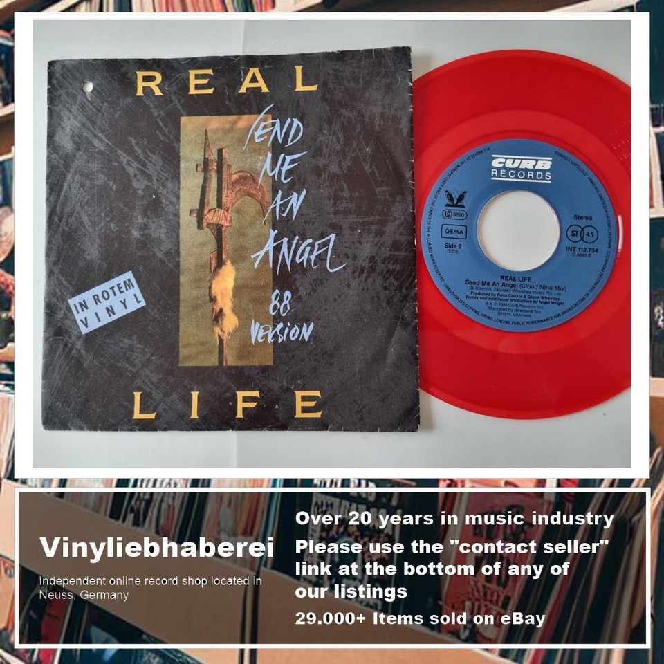 Real Life - Send me an angel ( 88 Version) 7'' Germany RED VINYL | eBay