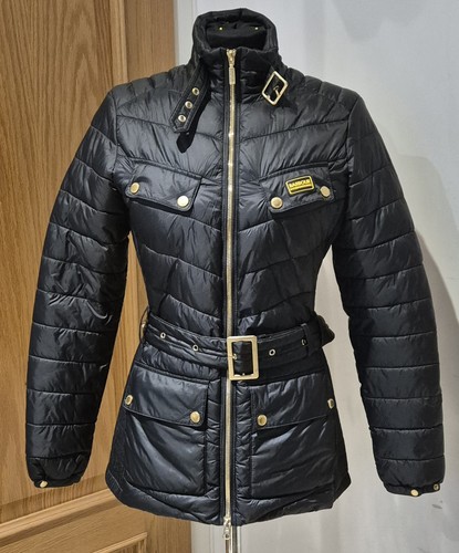 Womens Barbour Intrnational Gleann Fibre down quilt size 8 | eBay UK