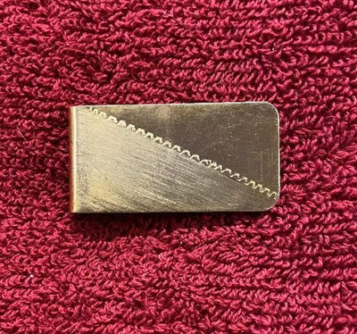 Vintage Gold colored Money Clip with Diagonal Etched Design B4 | eBay