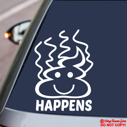 SH*T HAPPENS Vinyl Decal Sticker Car Truck Rear Window Wall Bumper JDM ...