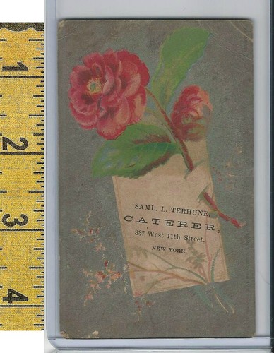 Victorian Card, 1890's, Terhune, Sam Caterer, New York, Flower | eBay