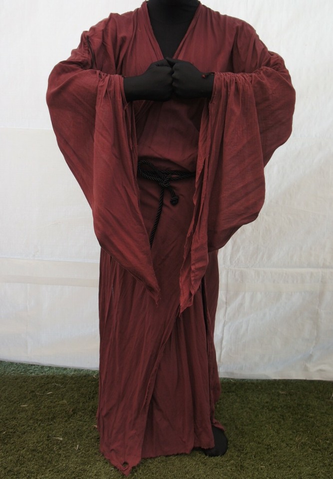 Medieval Occult Sheer Ritual Robe Halloween Witch Larp pagan Martial ...