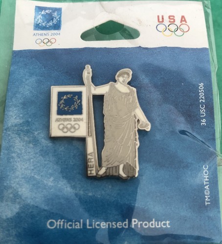 ATHENS 2004 OLYMPIC GAMES. AMINCO PIN, HERA, OLYMPIAN QUEEN OF THE GODS ...