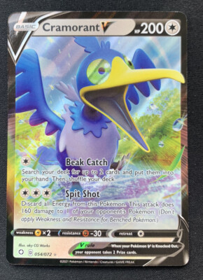 Cramorant V 054/072 Shining Fates Ultra Rare Holo Pokemon TCG Card NM ...