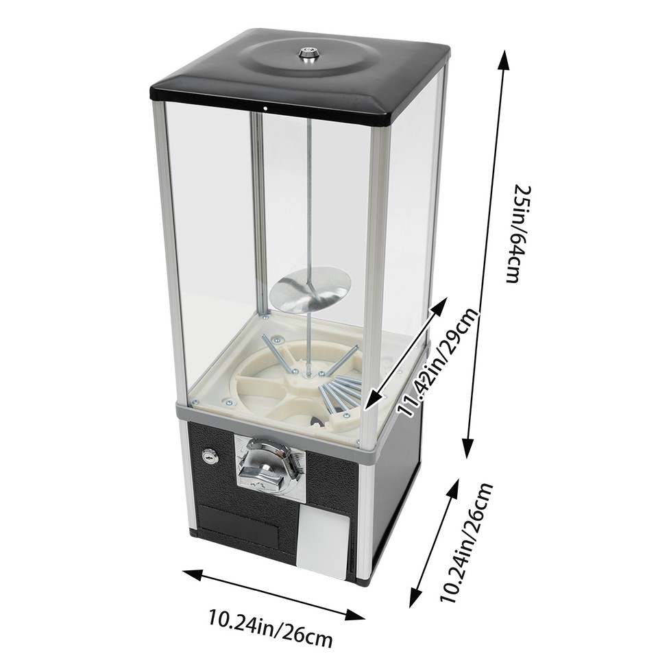 Gumball Machine Vending Coin Bank Vintage Candy Dispenser, Black | eBay