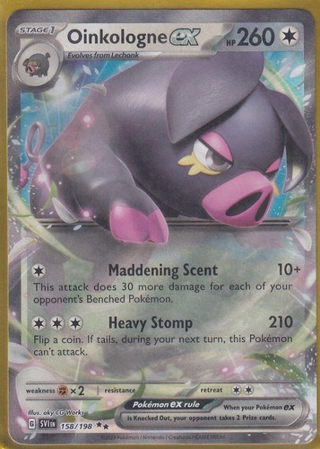 Pokemon Oinkologne EX 158/198 Scarlet & Violet Holo Rare (EX/NM) DX98 ...