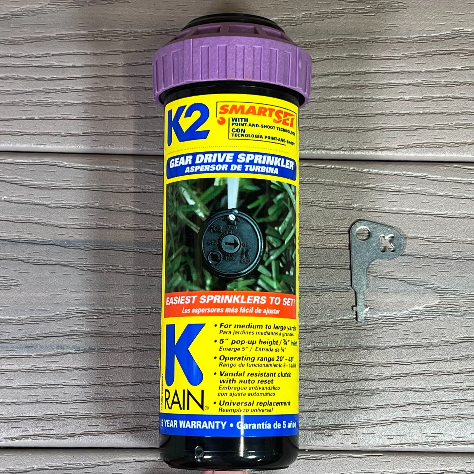 K-Rain K2 Gear Drive Sprinkler Smart Set 5" Pop Up Point & Shoot 20'-48 ...