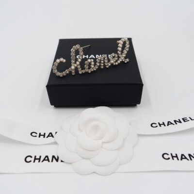 CHANEL BROSCHE IN GOLD TON METAL PERLEN CRISTAL | eBay.de