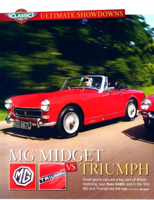 MG Midget vs. Triumph Spitfire 1969 1968 Car Review Report Print ...