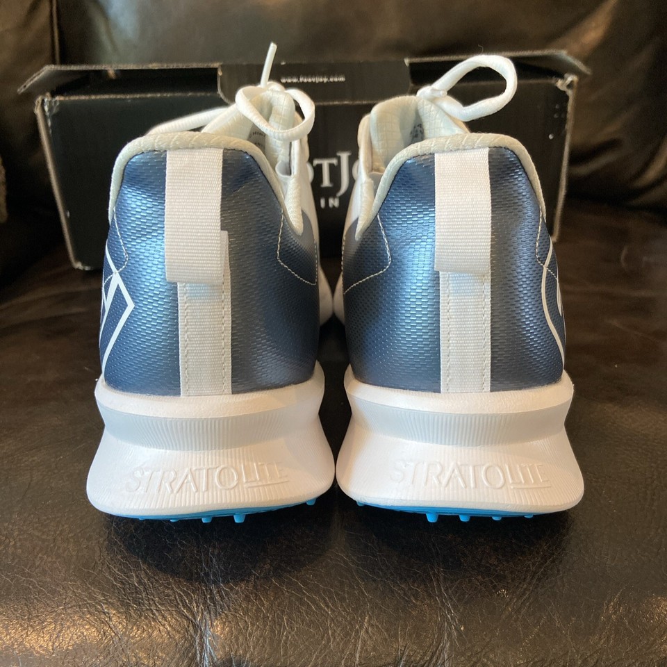 New FootJoy Golf FJ Fuel Sport Spikeless Shoes Men’s Size 9.5 White ...
