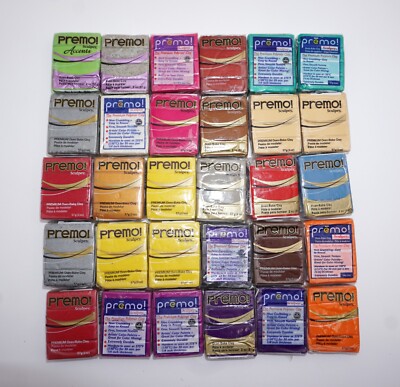 PREMO! Sculpey Polymer Clay Lot of 30 Bars 2 Oz Various Colors ...