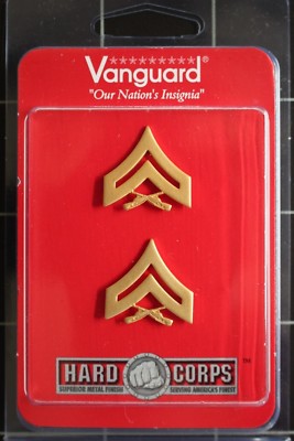 USMC US MARINE CORPS E-4 CORPORAL UNIFORM GOLD RANK DEVICE INSIGNIA ...