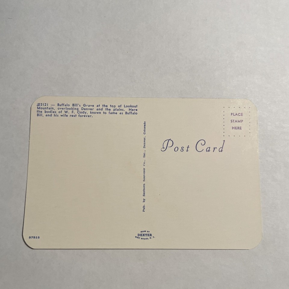 Buffalo Bills Gated Grave US Flag Lookout Mountain Colorado CO Postcard ...