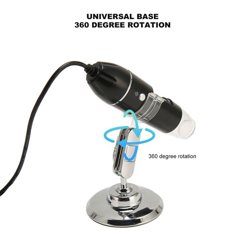 USB Digital Microscope 1600X Magnification 8 LED Portable HD Digital ...