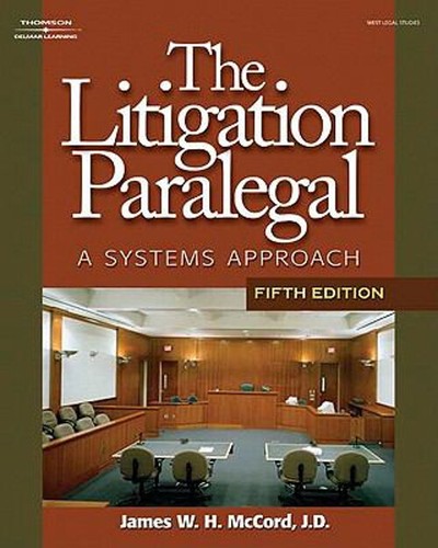 Litigation Paralegal : A Systems Approach Hardcover James W. H. M ...
