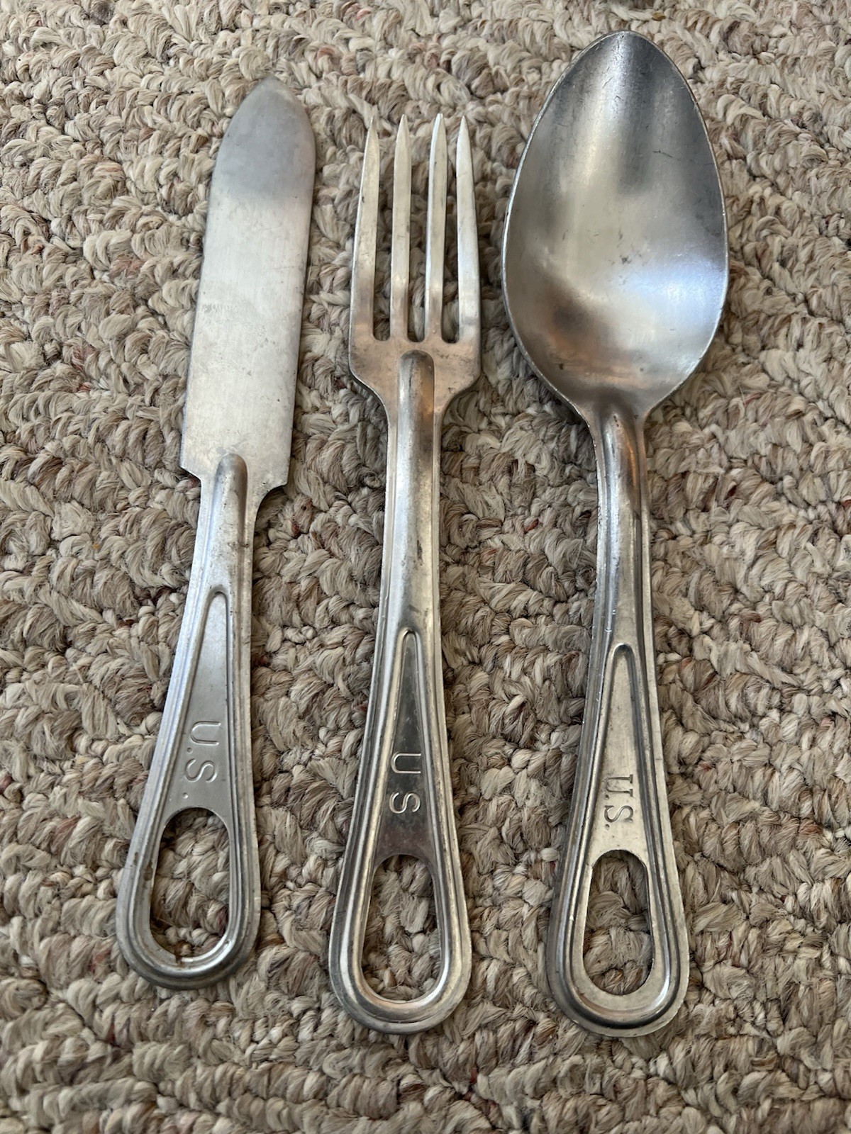 Set Of 4 Vintage U.S. Military Mess Kit Utensil Sets - Knife, Fork ...