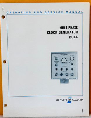 HP 01934-90901 Model 1934A Multiphase Clock Generator Operating ...