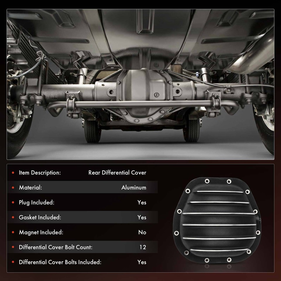 Rear Differential Cover with Gasket for Ford F250 F350 Excursion 10 1/2 ...