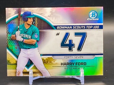 2023 Bowman Top 100 Prospects Harry Ford #BTP-47 Mariners Baseball Card ...