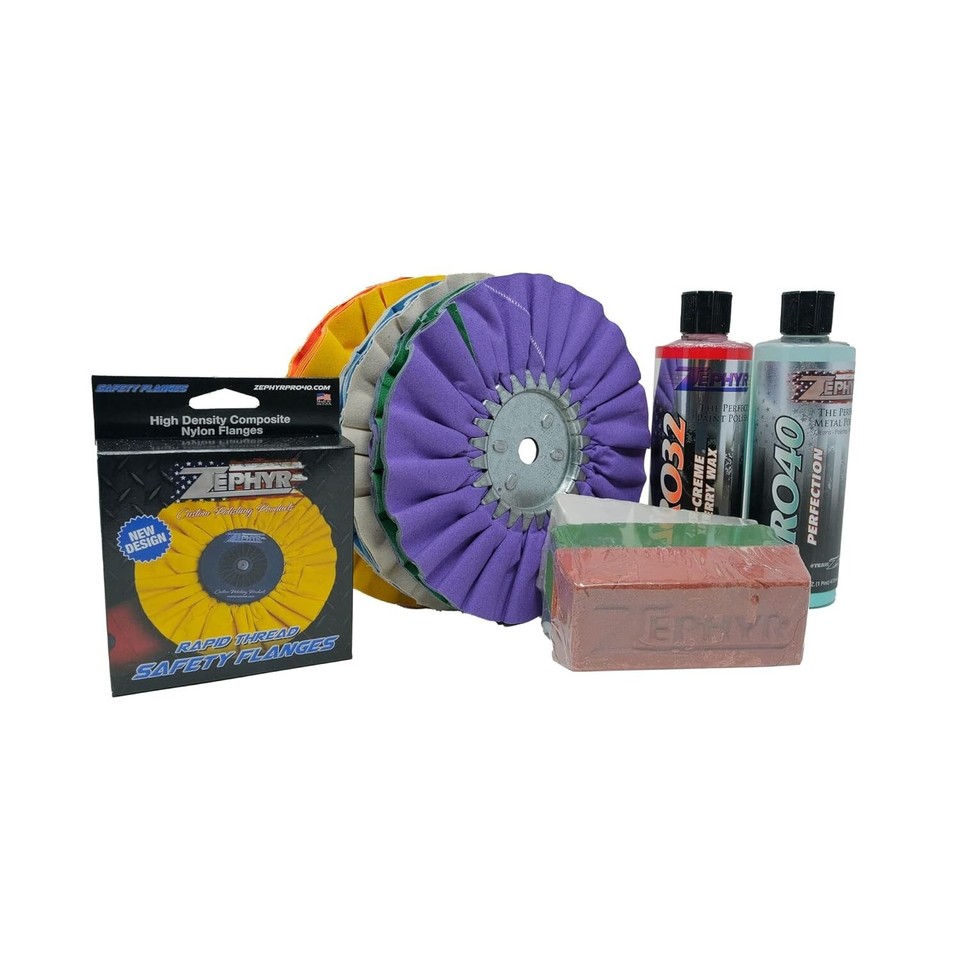 Aluminum Polishing Kit with 8" Polishing Wheels Stainless For Semi ...