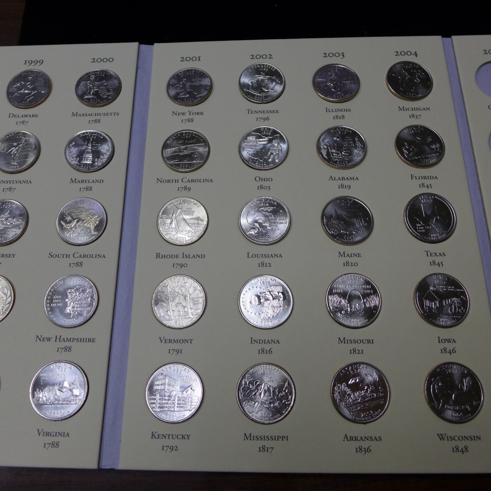 1999-2008 State Quarters Complete Set BU 52 Pieces P or D GREAT GIFT ...