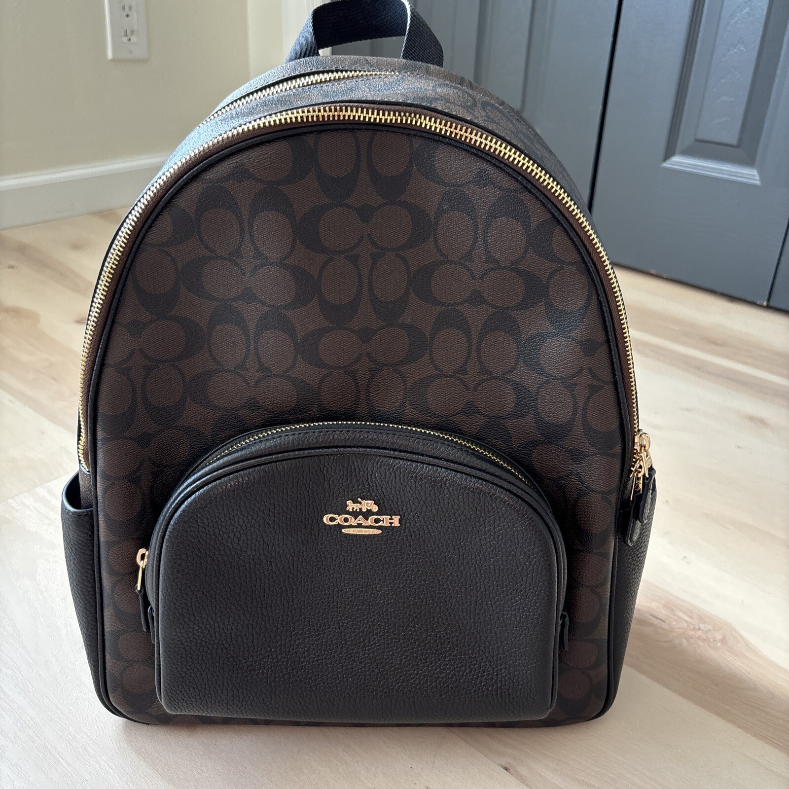 Coach New York Backpack in Signature Canvas Brown Bla… - Gem