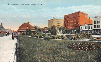 NP Station Railroad Train Depot Fargo North Dakota 1920s postcard | eBay
