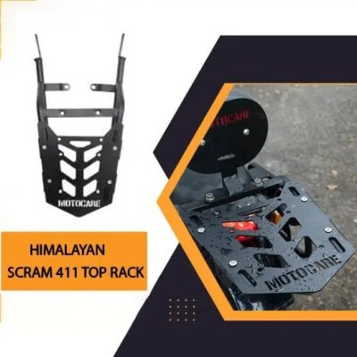 "TOP RACK, BLACK" FIT FOR ROYAL ENFIELD HIMALAYAN 411 & SCRAM 411 ...