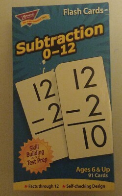 Trend Enterprises Subtraction Flashcards 0-12 | eBay