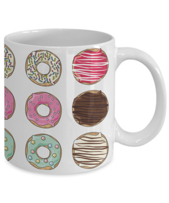 Donut Mug,Doughnut Mug,Donut Lover,Donut Gift,Donuts Mug,Donut Coffee ...