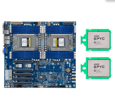 Gigabyte MZ72-HB2 +AMD EPYC 7532x2 REV:4.0 Dual Socket Server Board ...