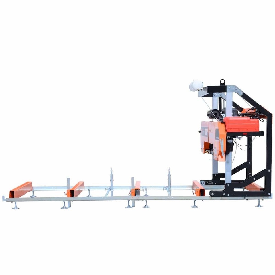 38in Rugged Sawmill 13ft Track 24HP V-Twin 4-Pillar Frame 10L Water ...