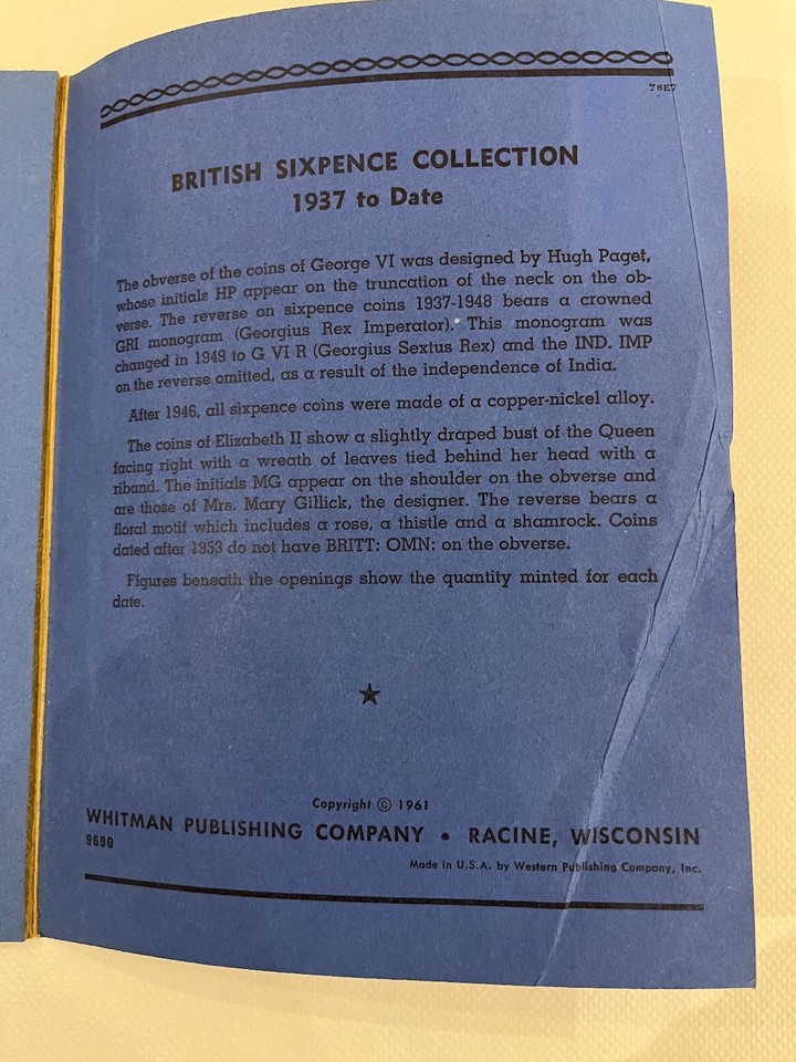 WHITMAN'S FOLDER GREAT BRITAIN SIXPENCES 1937 TO DATE (x 22) | eBay UK